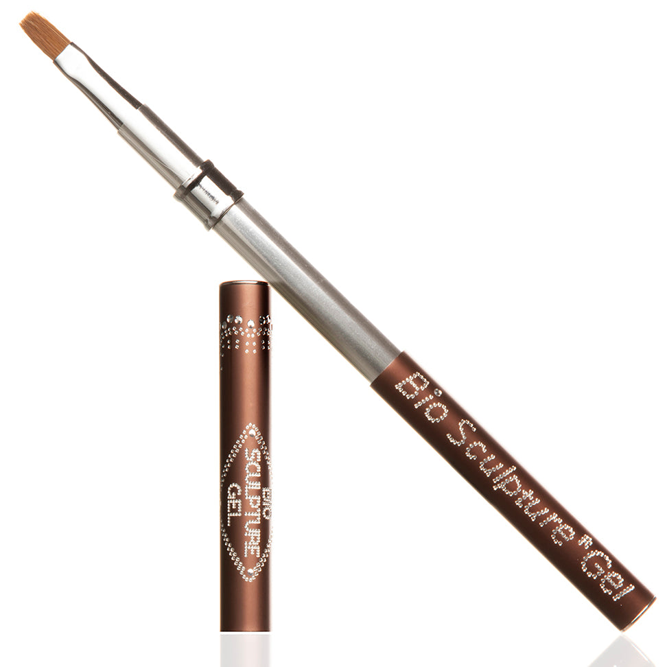 #6 Retractable flat/square Gel Brush – Bio Sculpture USA